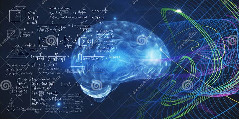 Artificial Intelligence Concept with Digital Human Brain with ...