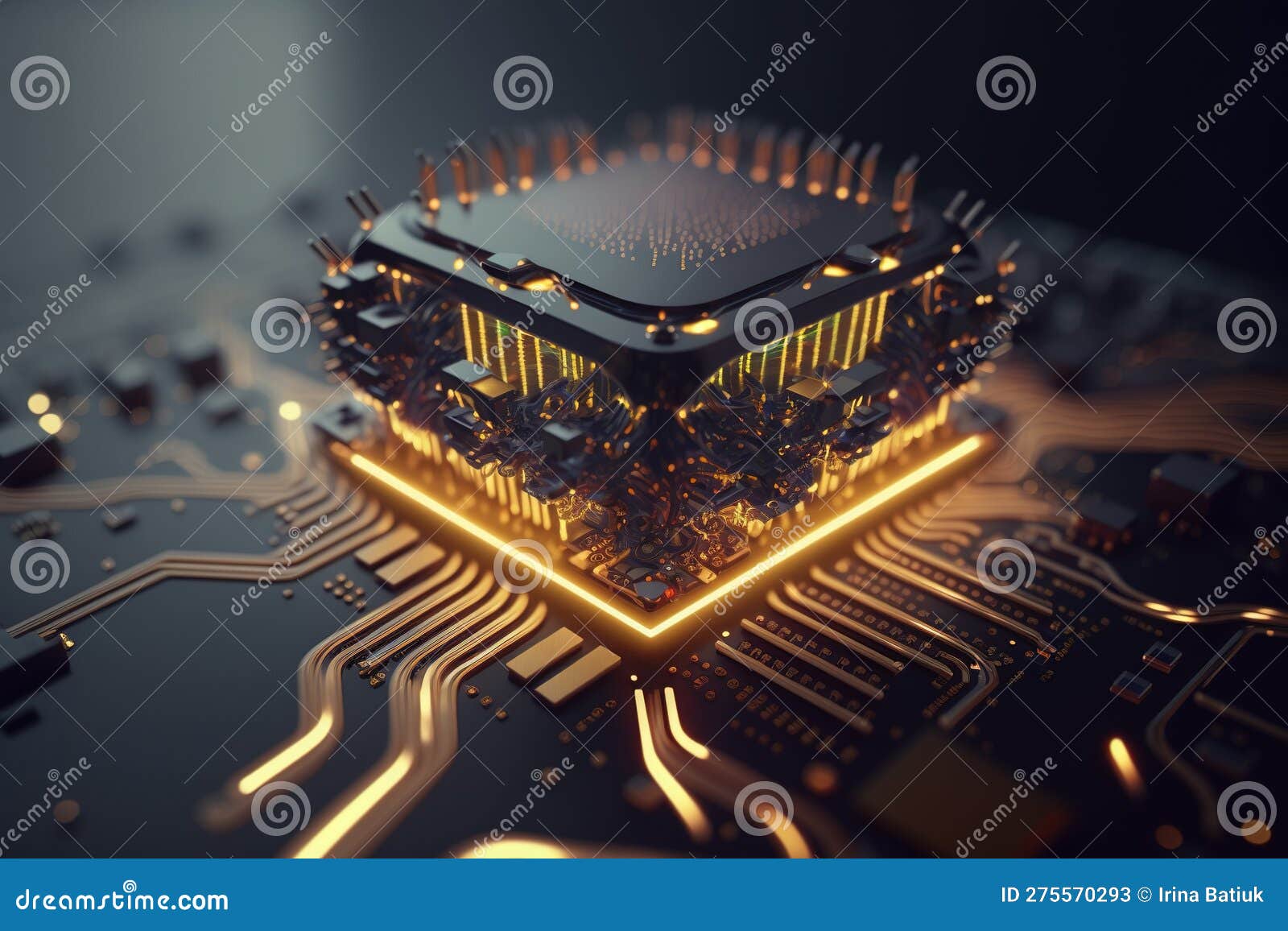 Artificial Intelligence. Concept of Digital Networks. Development of ...