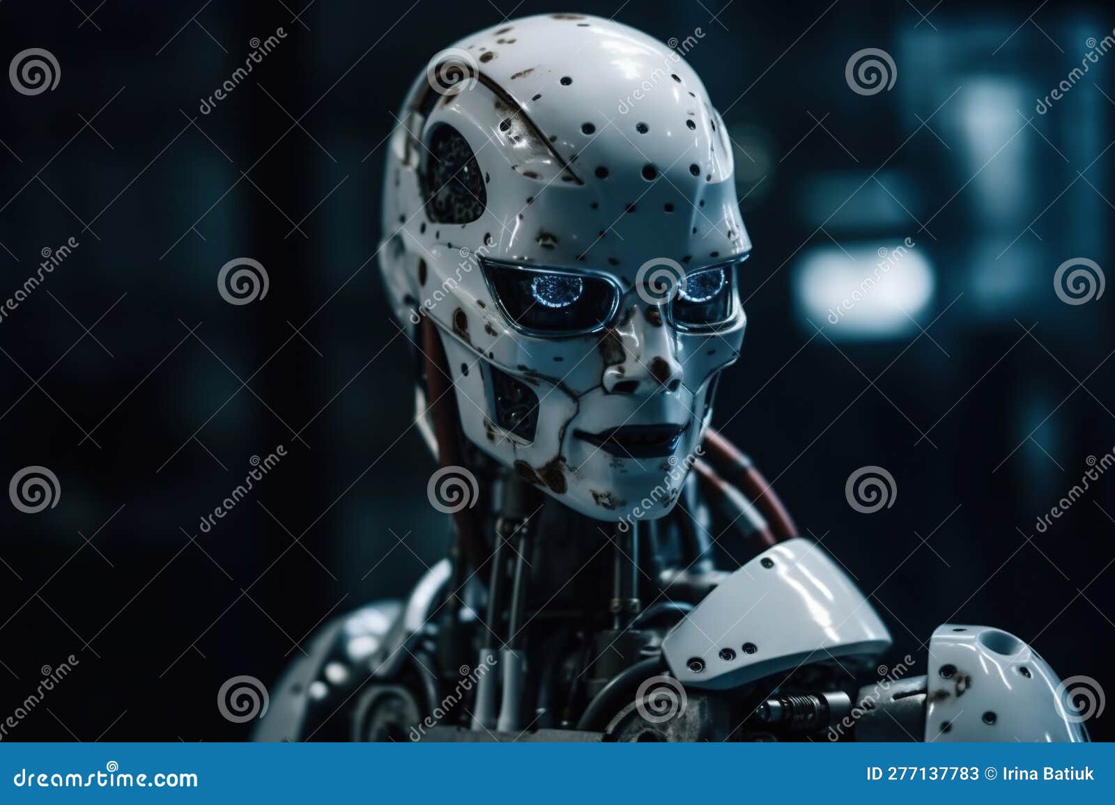 Artificial Intelligence. Concept of Digital Networks. Development of ...