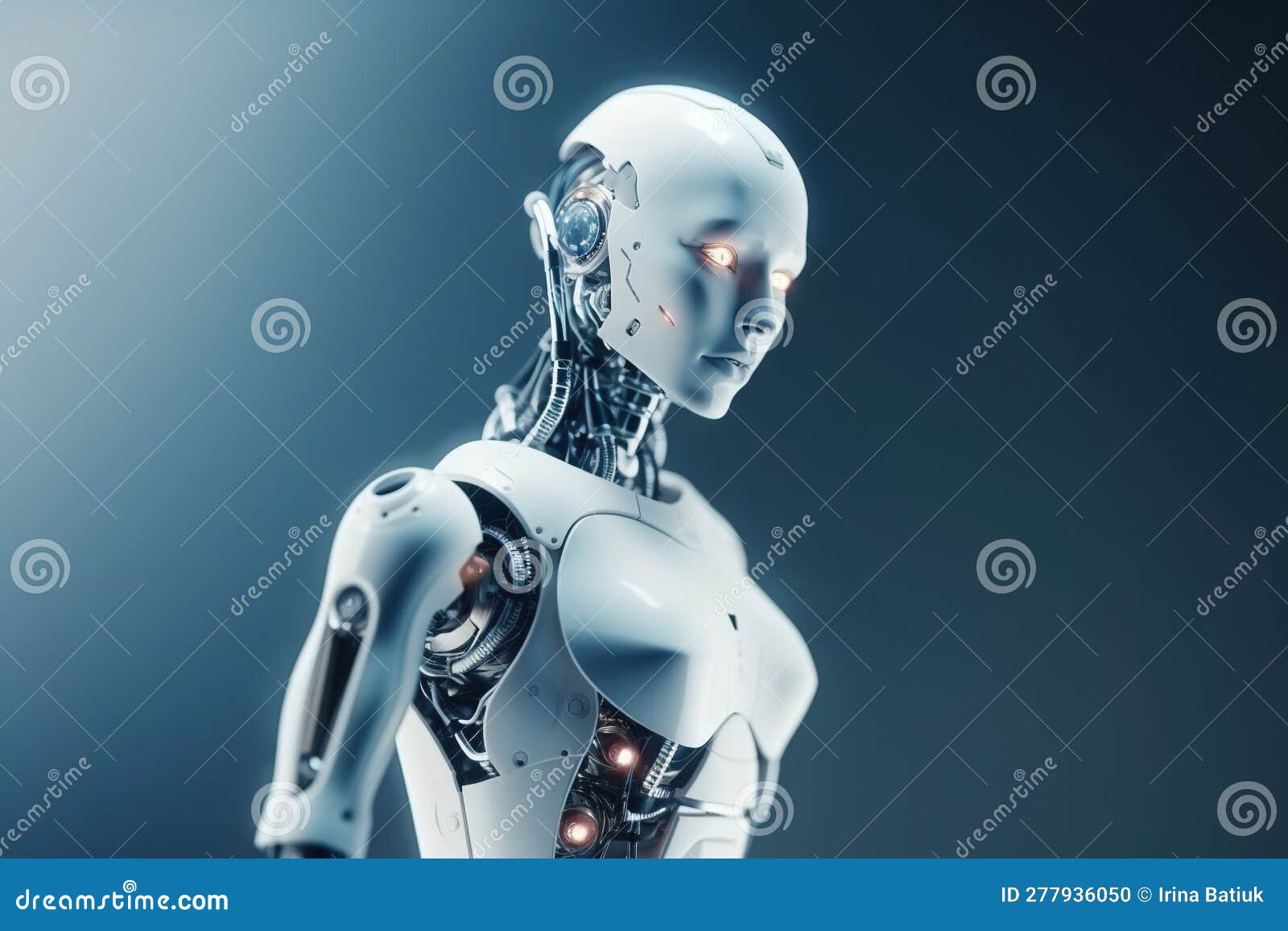 Artificial Intelligence. Concept of Digital Networks. Development of ...