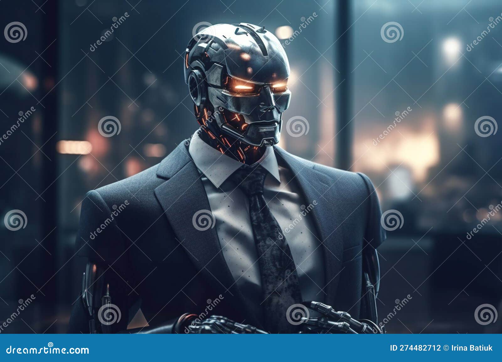 Artificial Intelligence. Concept of Digital Networks. Development of ...