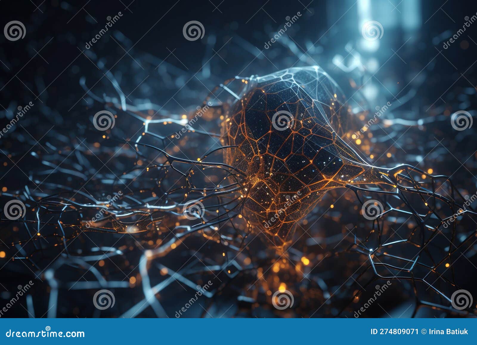 Artificial Intelligence. Concept of Digital Networks. Development of ...