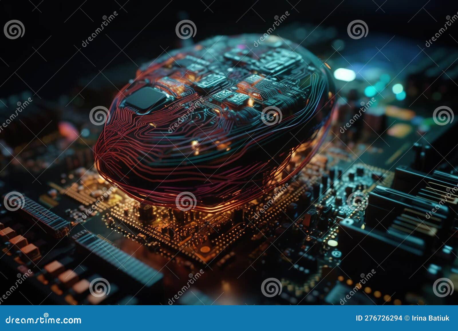 Artificial Intelligence. Concept of Digital Networks. Development of ...