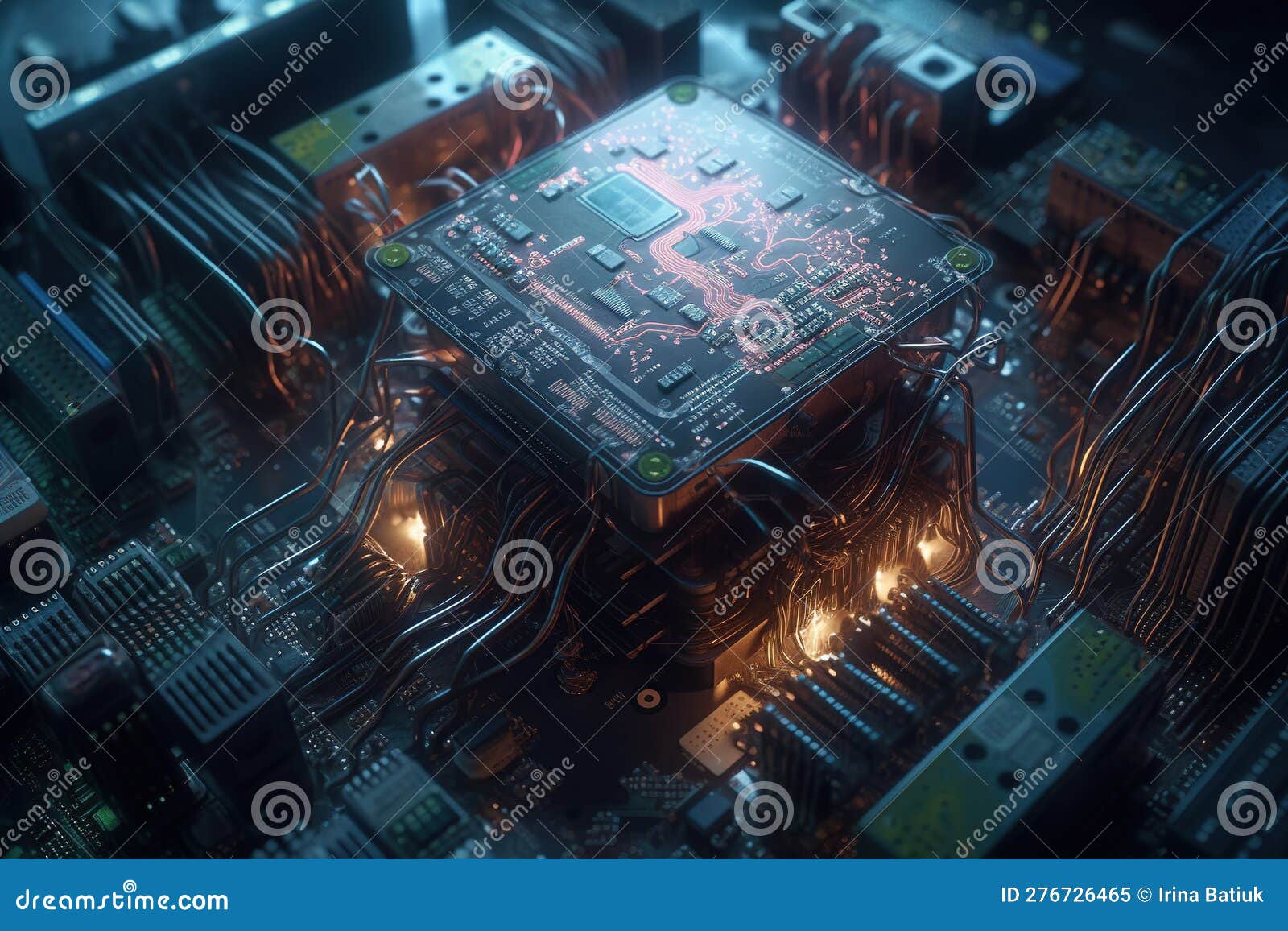 Artificial Intelligence. Concept of Digital Networks. Development of ...