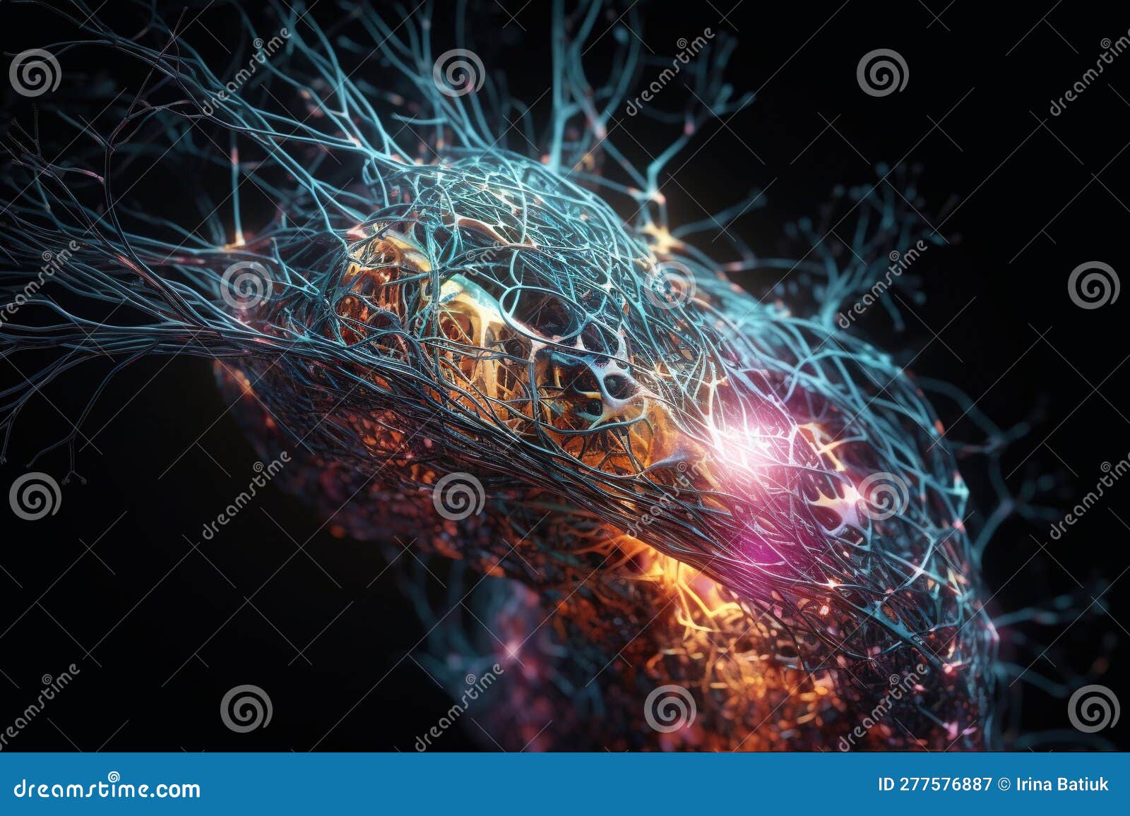 Artificial Intelligence. Concept of Digital Networks. Development of ...