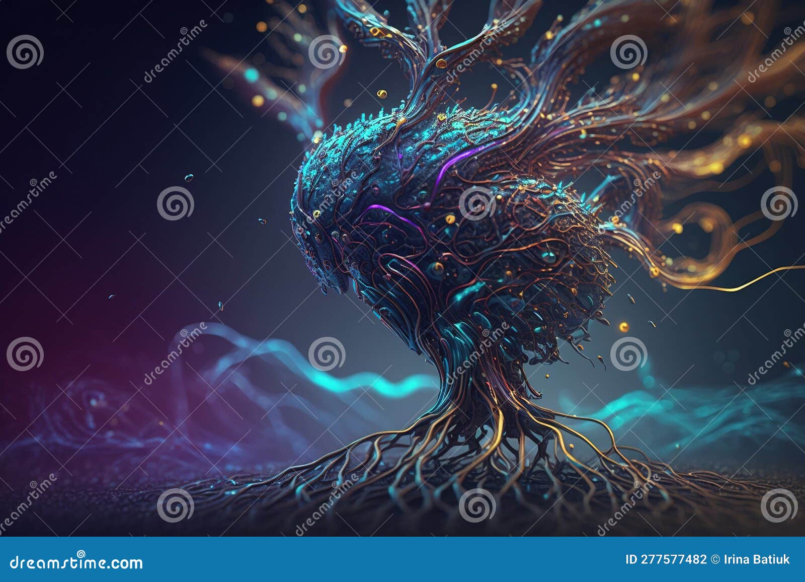 Artificial Intelligence. Concept of Digital Networks. Development of ...