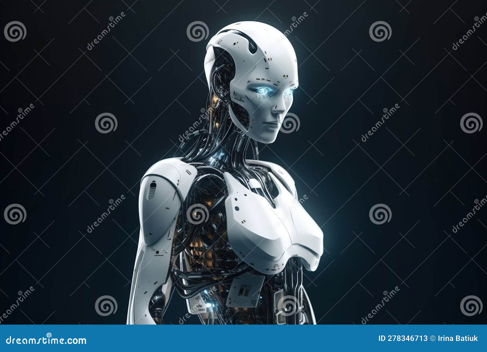 Artificial Intelligence. Concept of Digital Networks. Development of ...