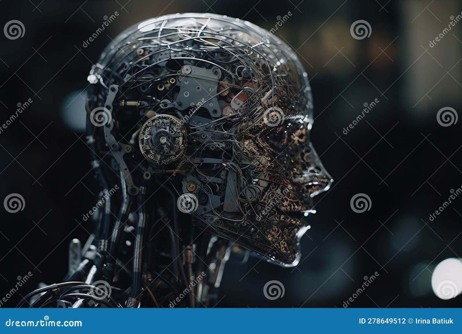 Artificial Intelligence. Concept of Digital Networks. Development of ...