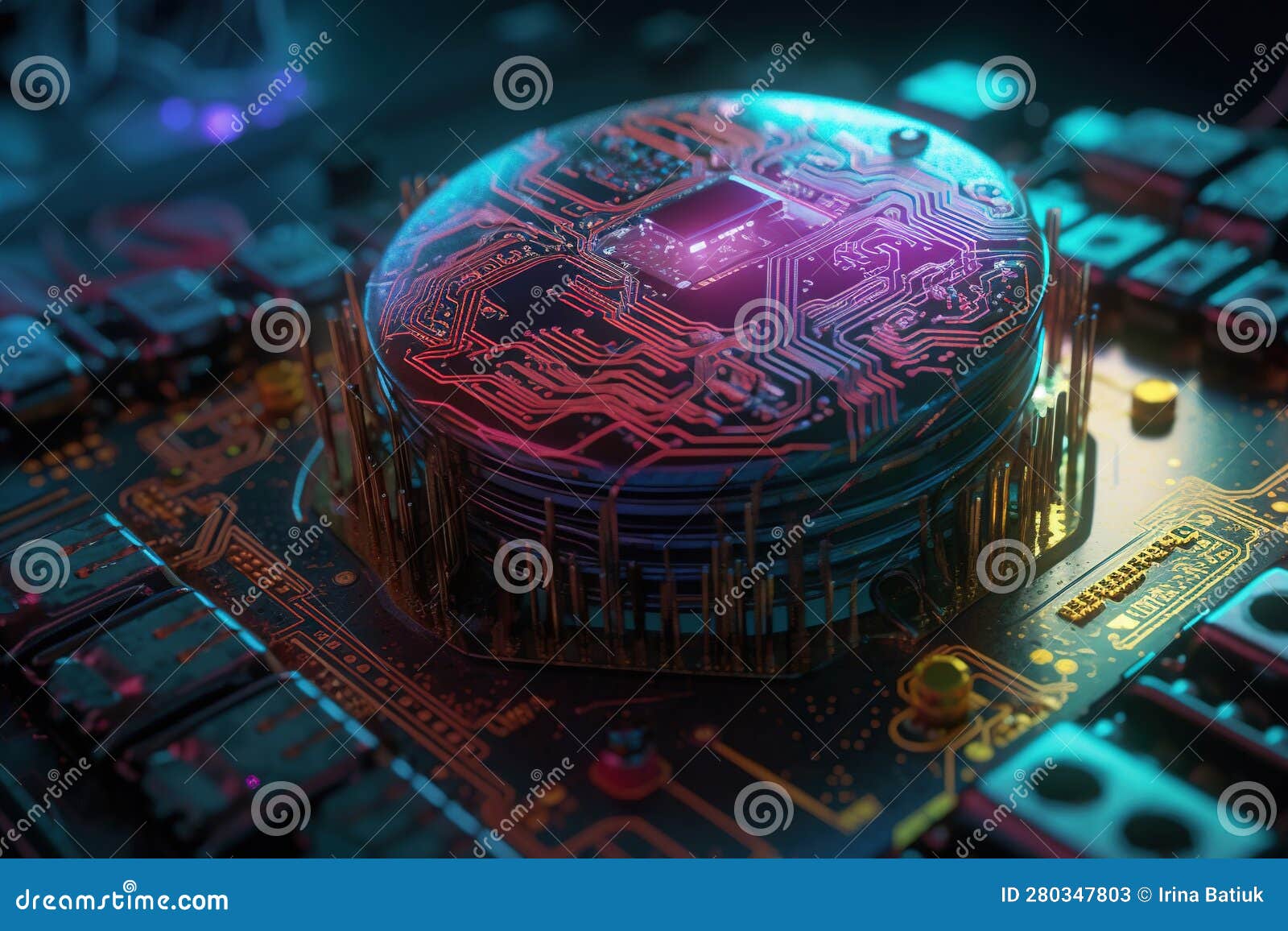 Artificial Intelligence. Concept of Digital Networks. Development of ...