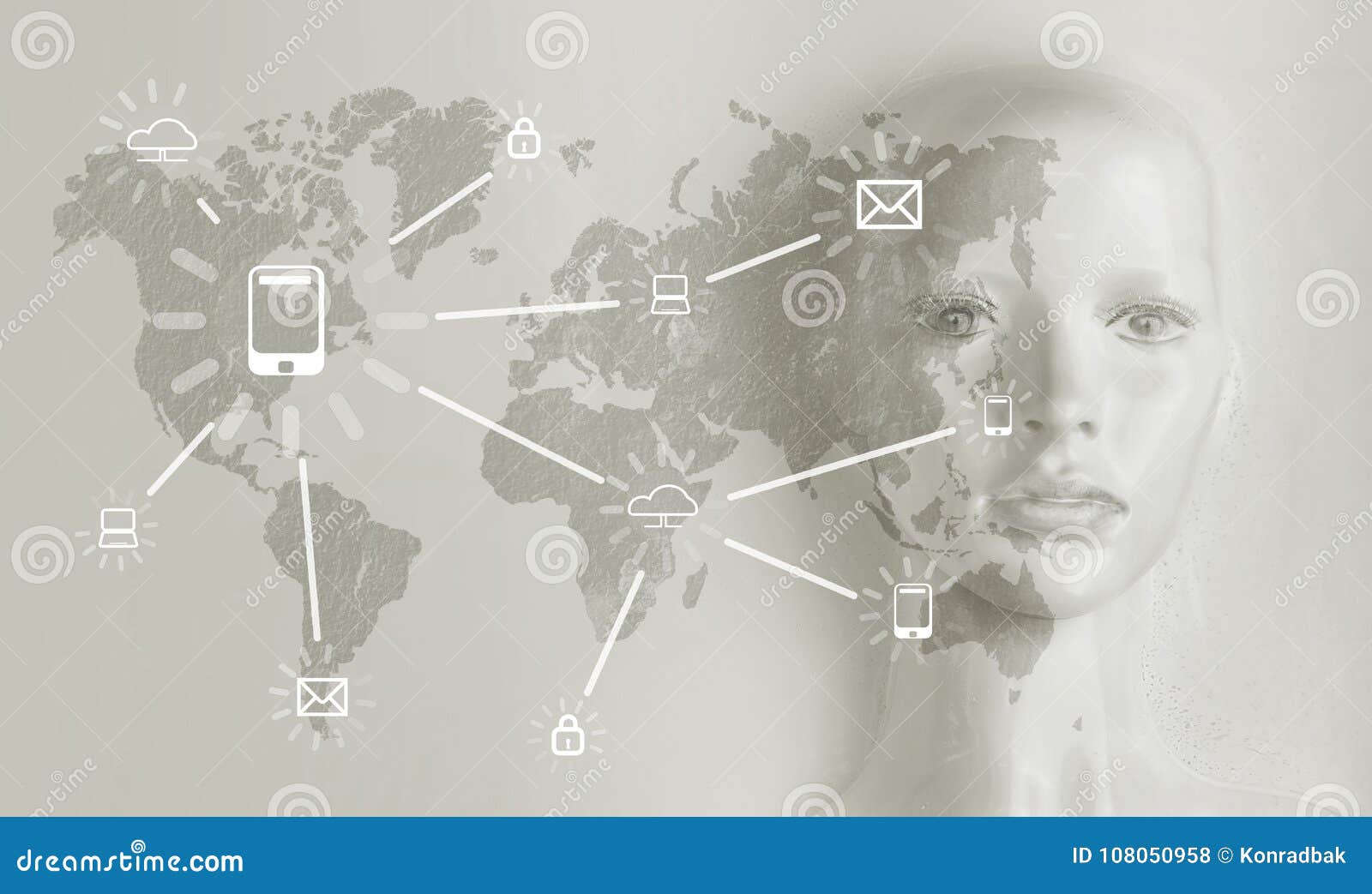 Artificial Intelligence Concept - Internet, Network, Globalization ...