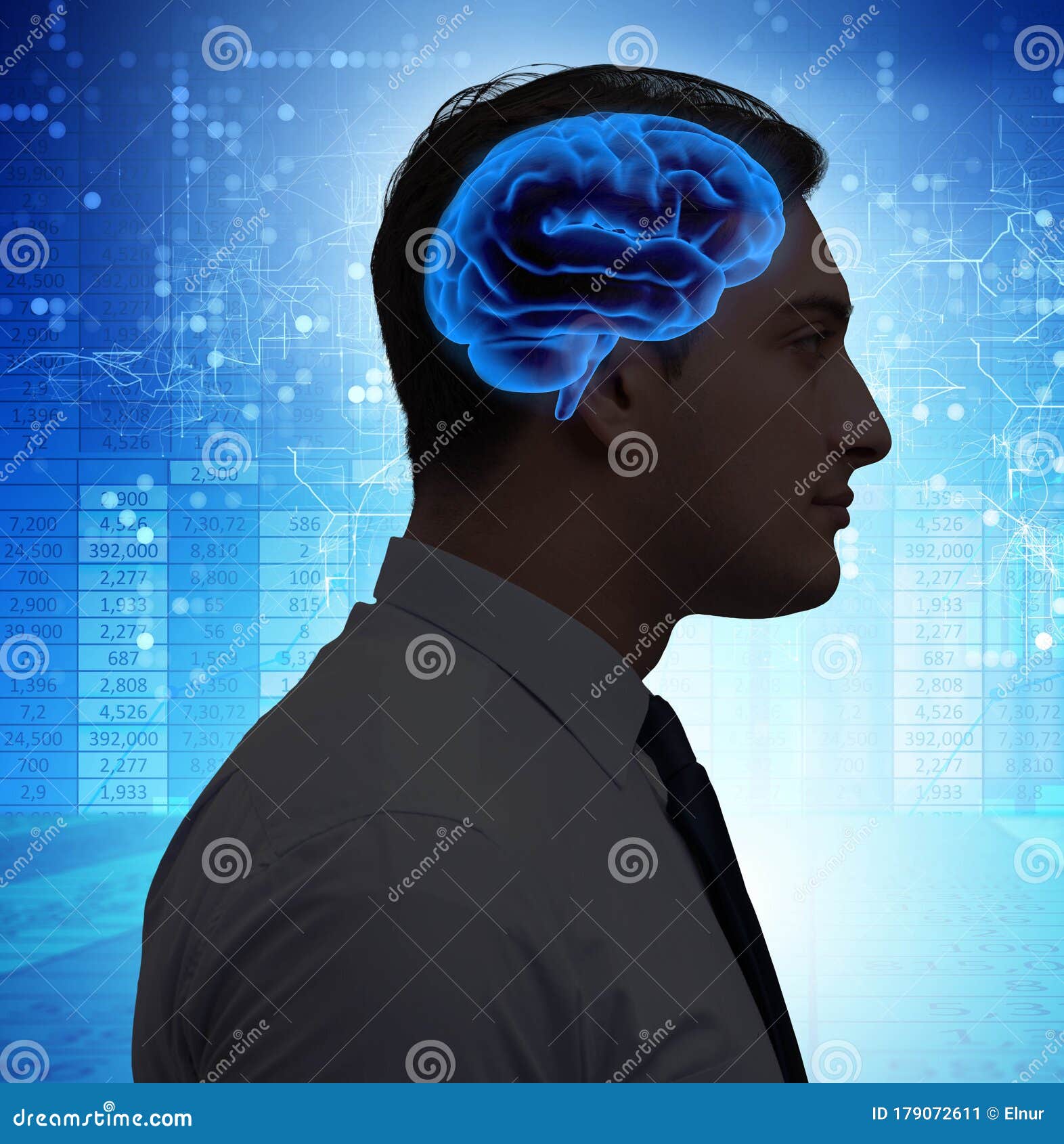 Artificial Intelligence Concept with Man Stock Image - Image of cyborg ...