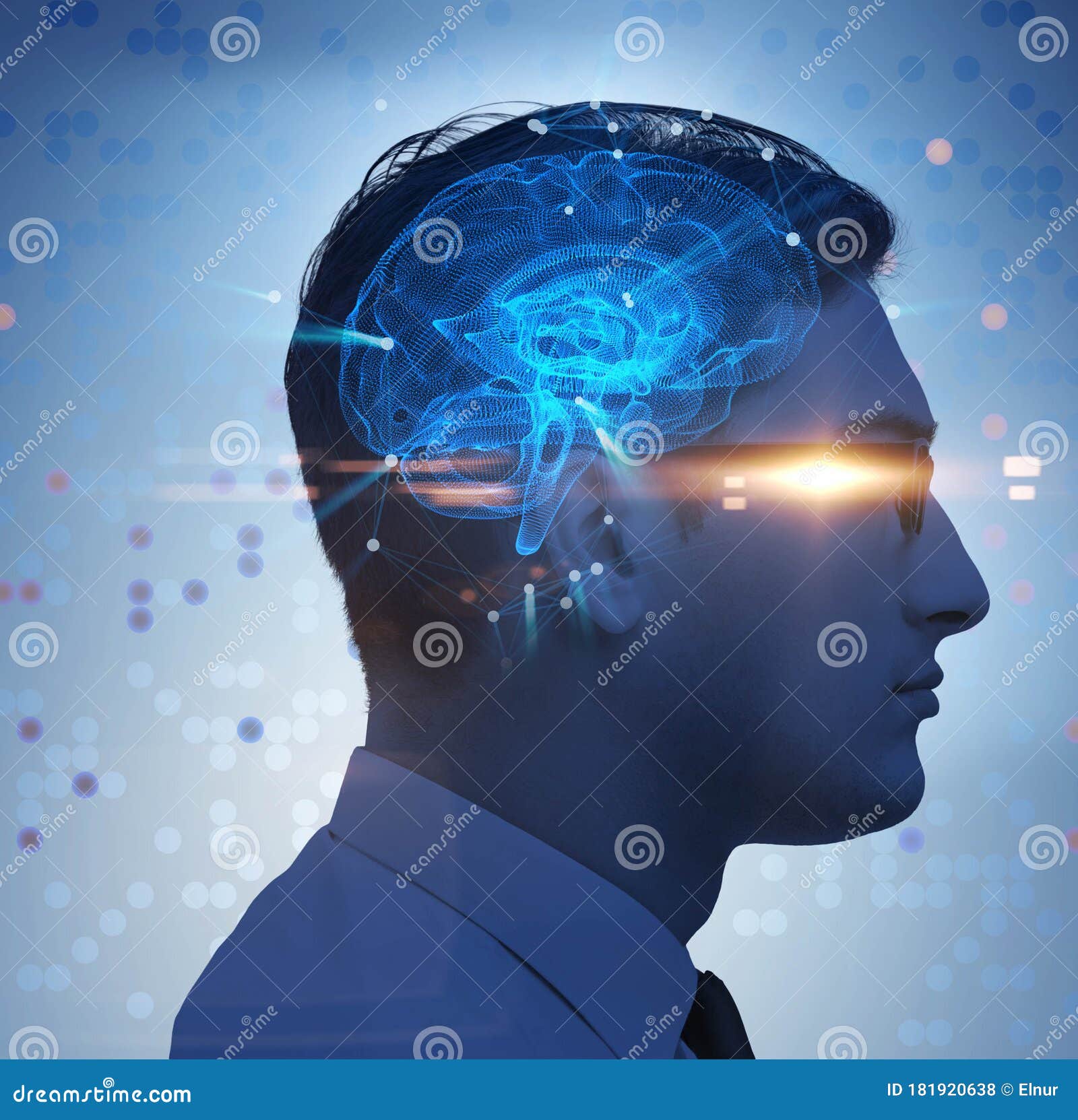 Artificial Intelligence Concept with Man Stock Photo - Image of ...