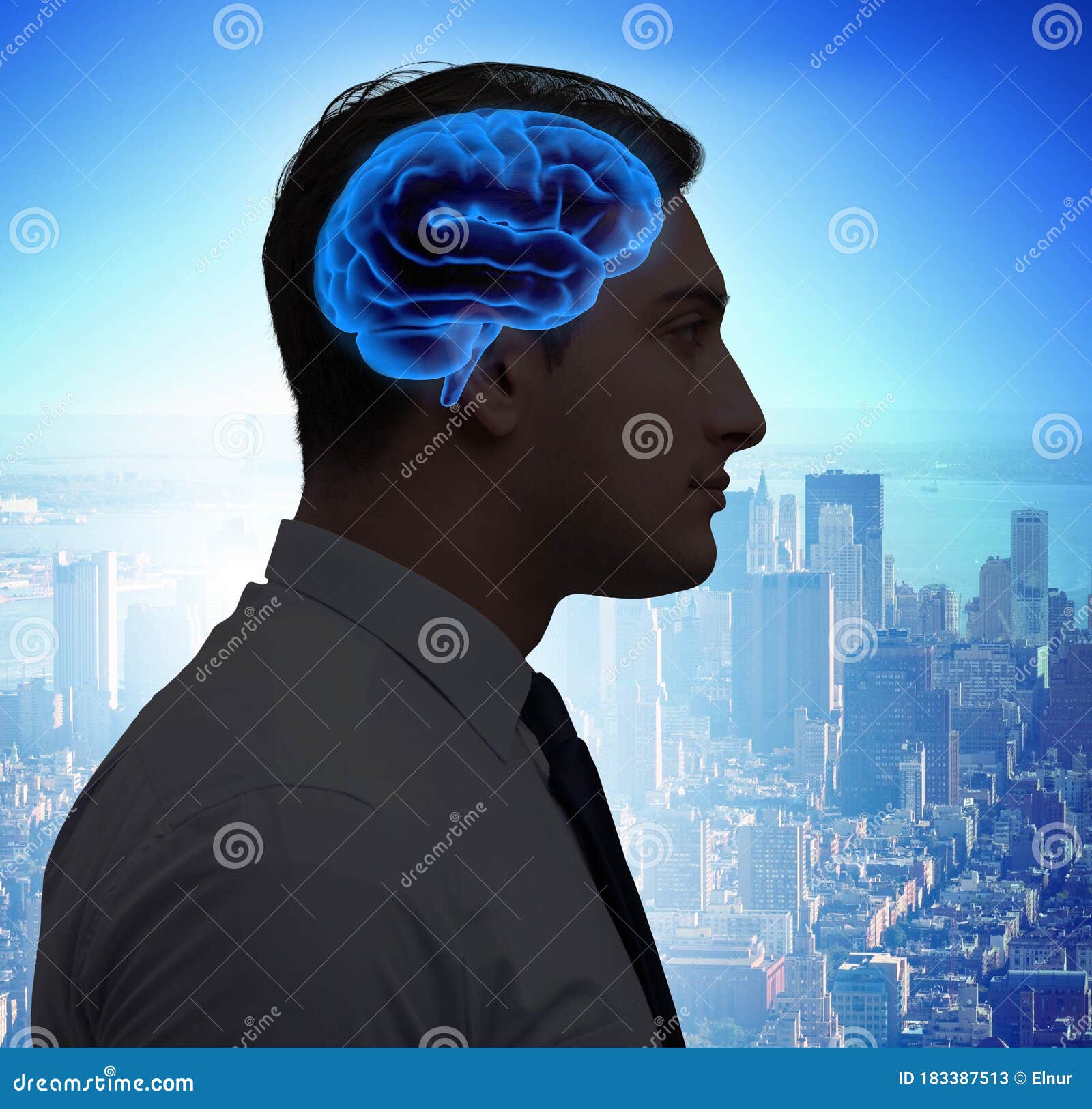 Artificial Intelligence Concept with Man Stock Image - Image of ...