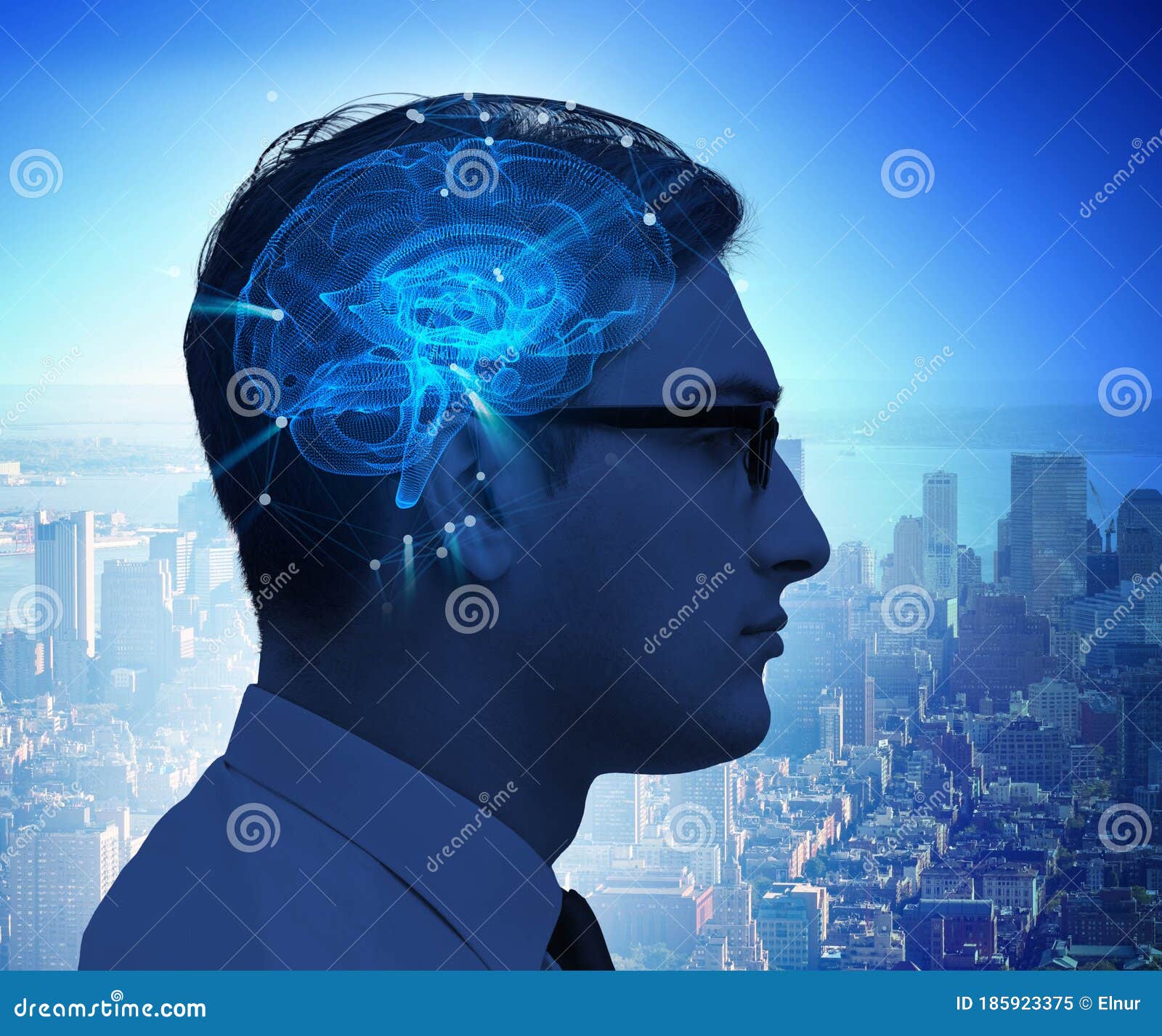 Artificial Intelligence Concept with Man Stock Image - Image of ...
