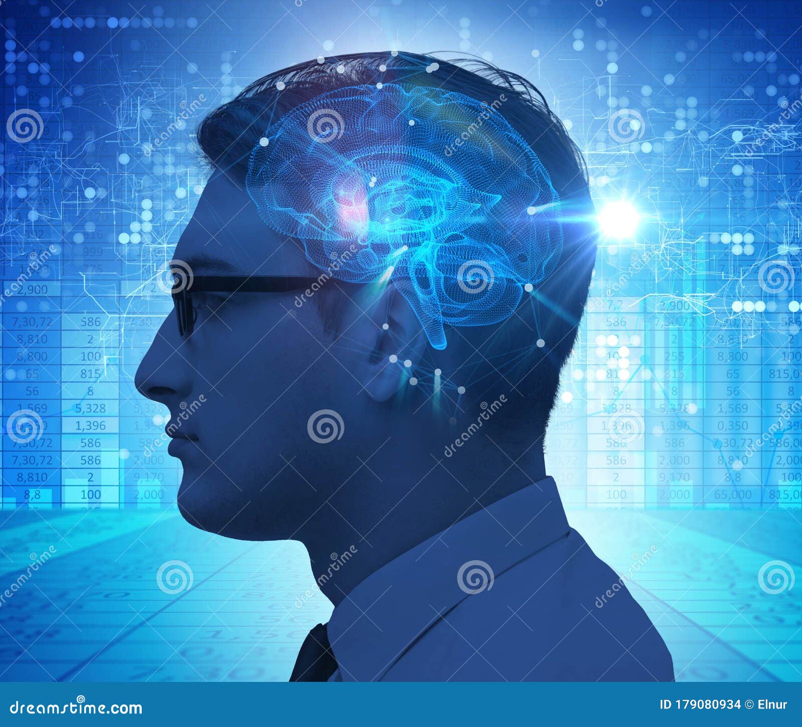 Artificial Intelligence Concept with Man Stock Photo - Image of ...