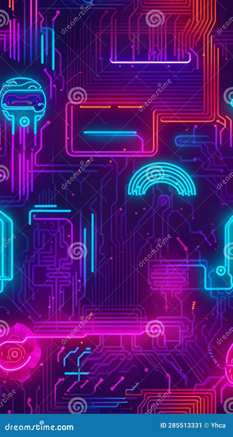 Artificial Intelligence Concept in Neo Colours Illustration AI ...