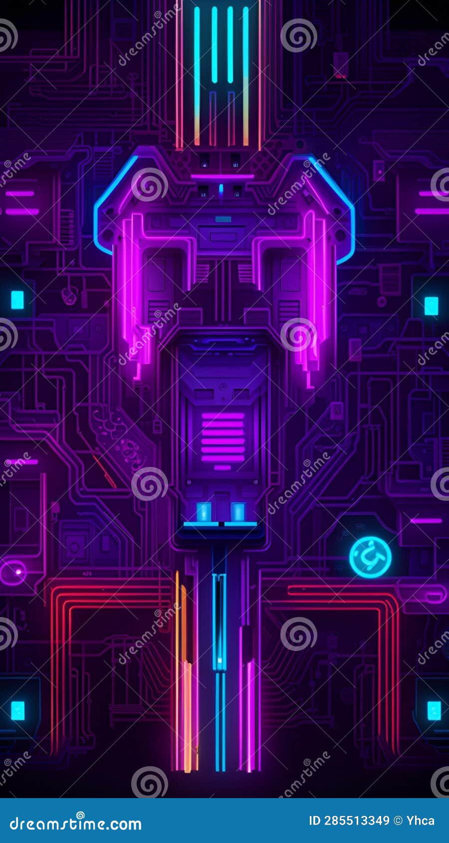 Artificial Intelligence Concept in Neo Colours Illustration AI ...