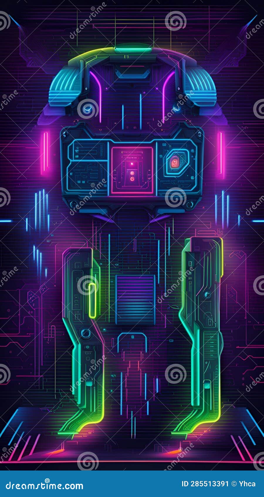 Artificial Intelligence Concept in Neo Colours Illustration AI ...
