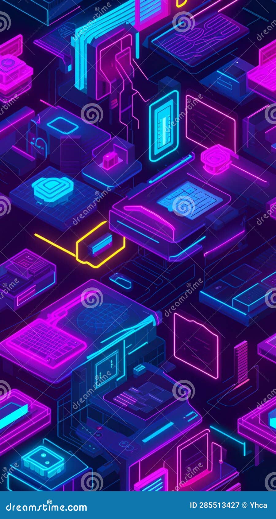 Artificial Intelligence Concept in Neo Colours Illustration AI ...