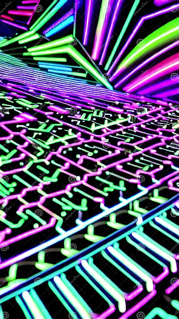 Artificial Intelligence Concept in Neo Colours Illustration AI ...