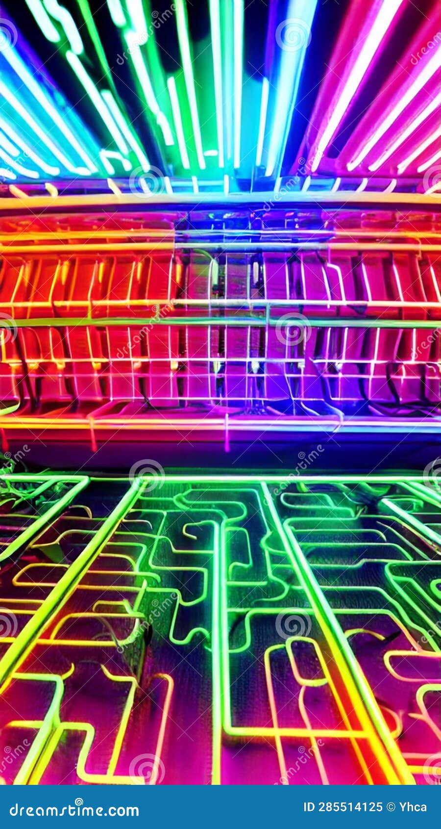 Artificial Intelligence Concept in Neo Colours Illustration AI ...