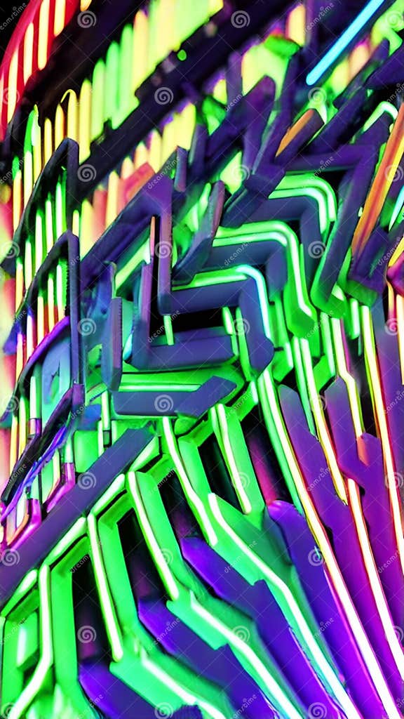 Artificial Intelligence Concept in Neo Colours Illustration AI ...