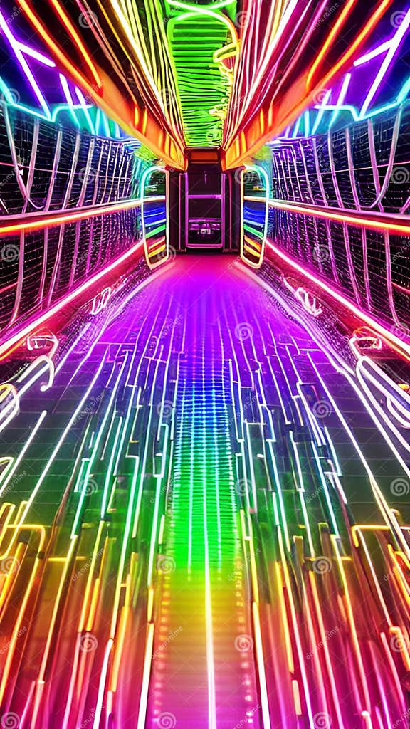 Artificial Intelligence Concept in Neo Colours Illustration AI ...