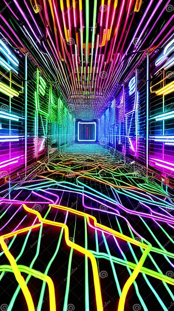 Artificial Intelligence Concept in Neo Colours Illustration AI ...