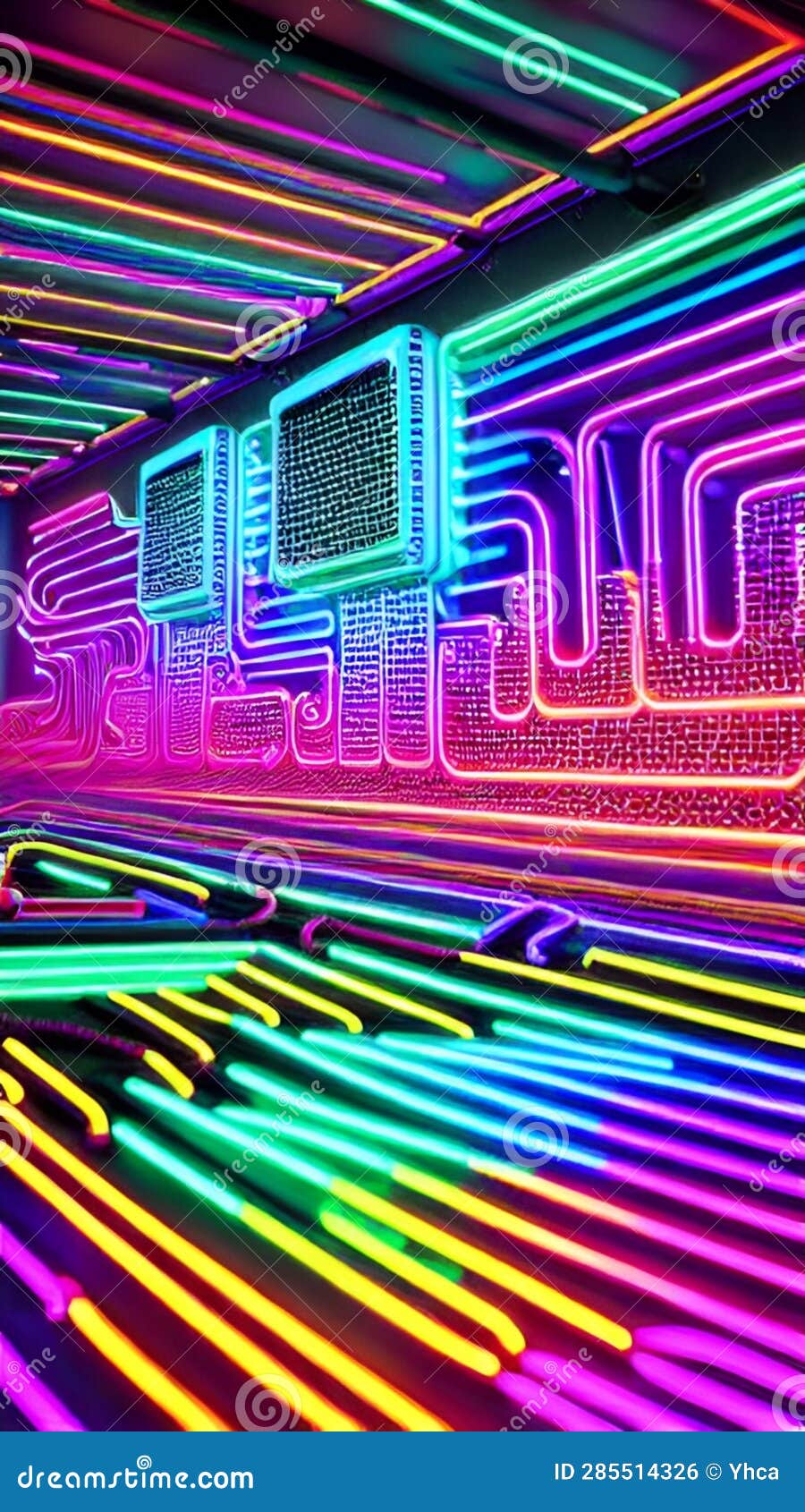 Artificial Intelligence Concept in Neo Colours Illustration AI ...