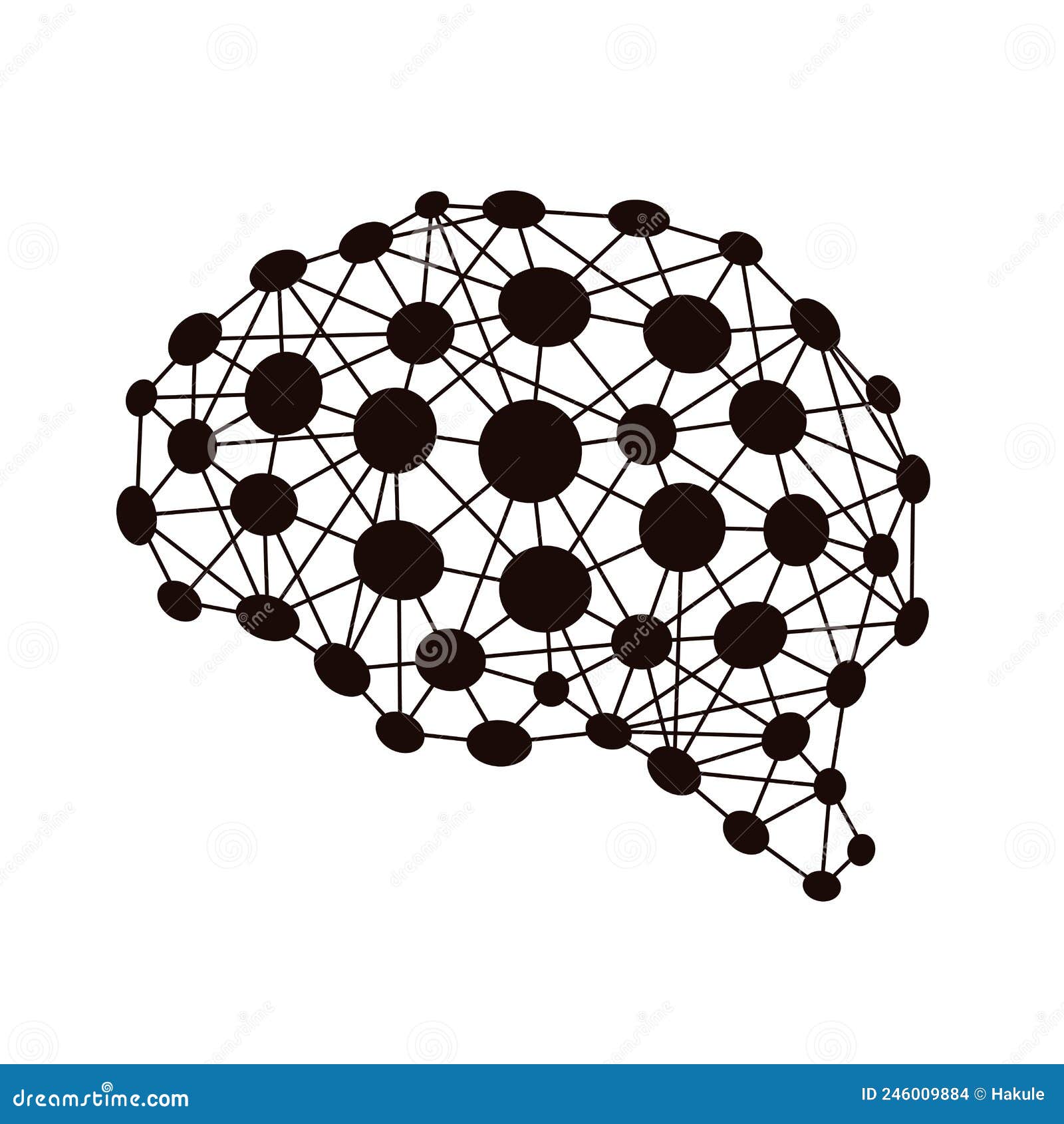 Artificial Intelligence Concept, Neuron and Chip, Vector Illustration ...