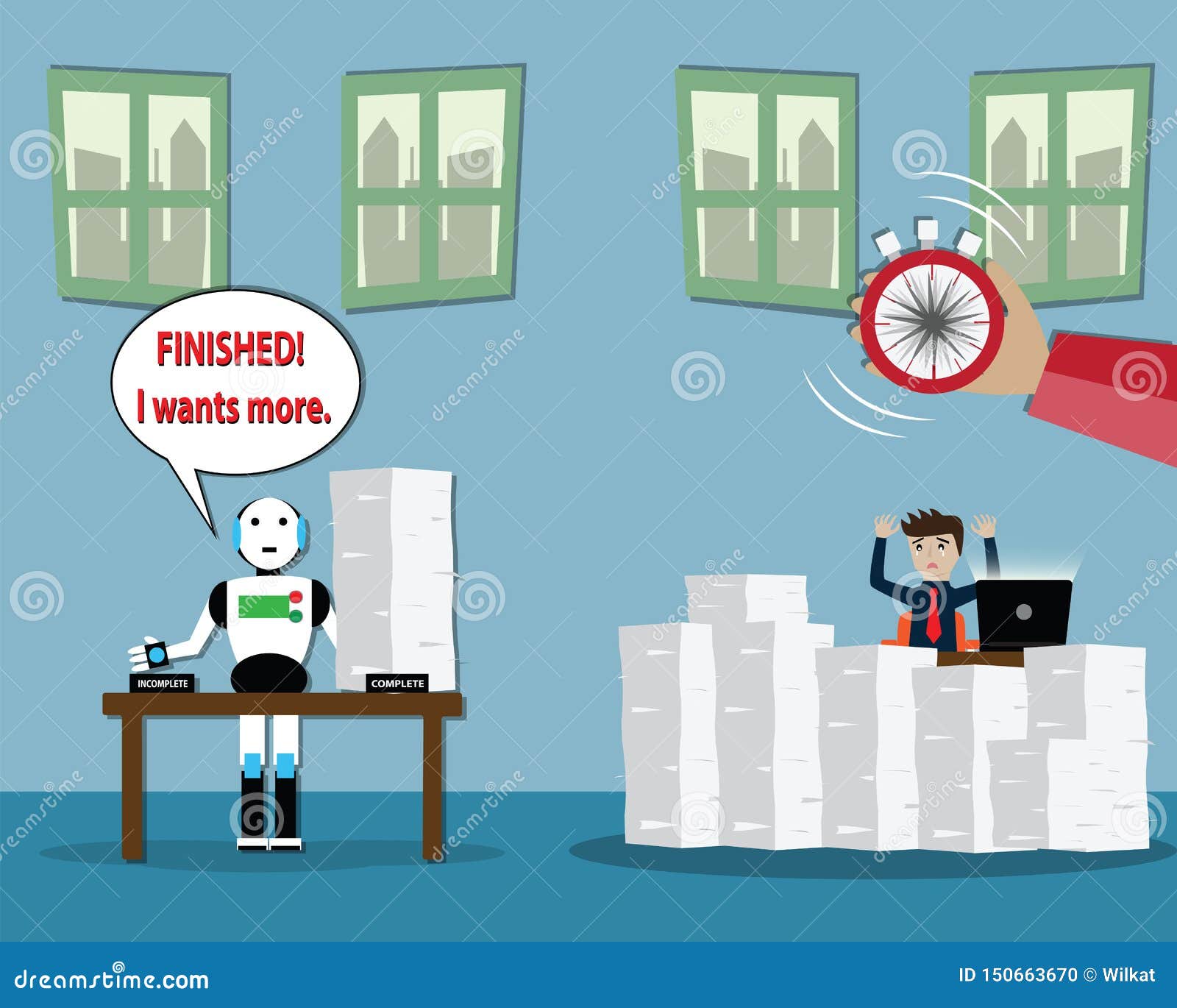 Artificial Intelligence Concept,intelligence Robot Can Works Faster ...