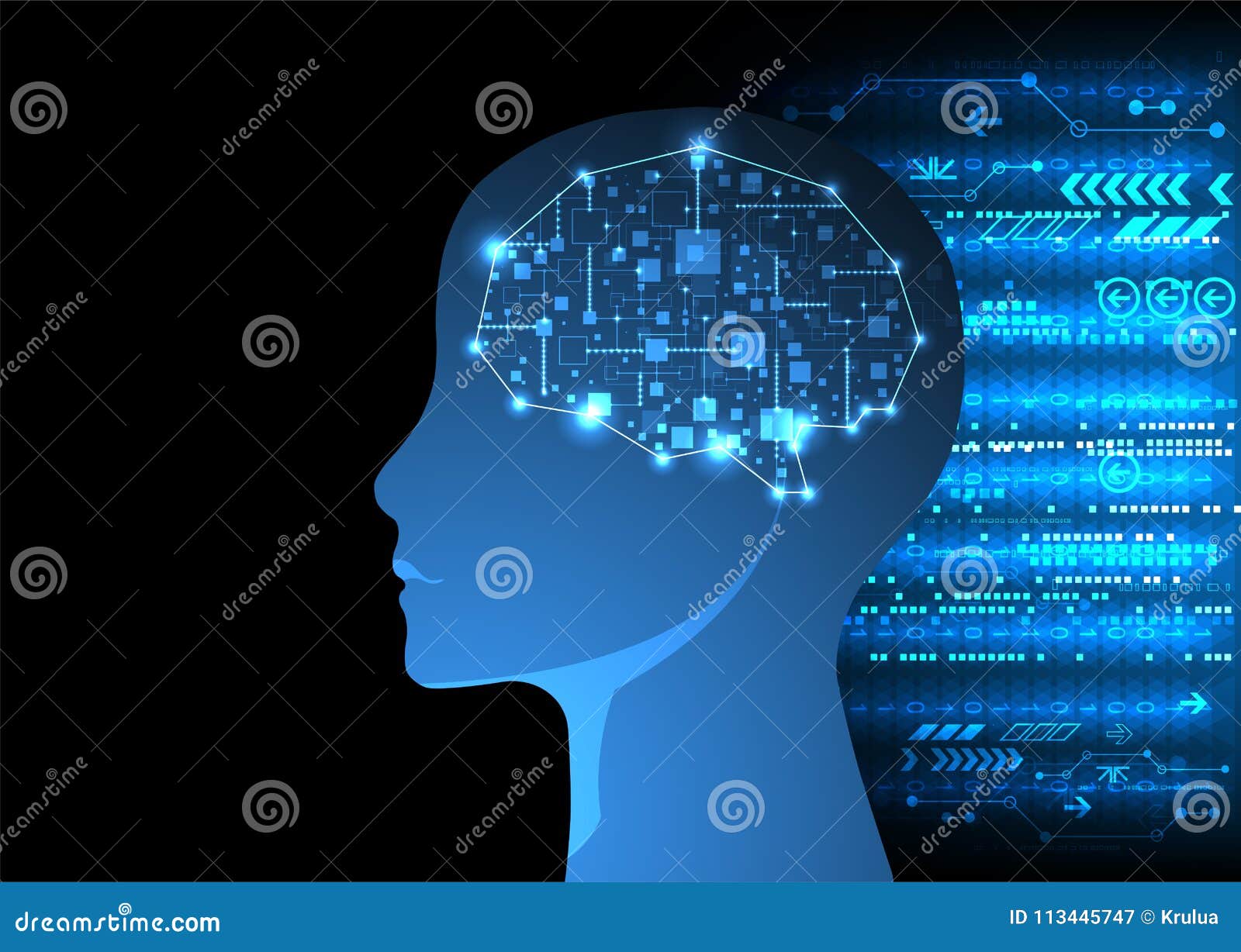 Artificial Intelligence Concept. Technology Background Stock Vector ...