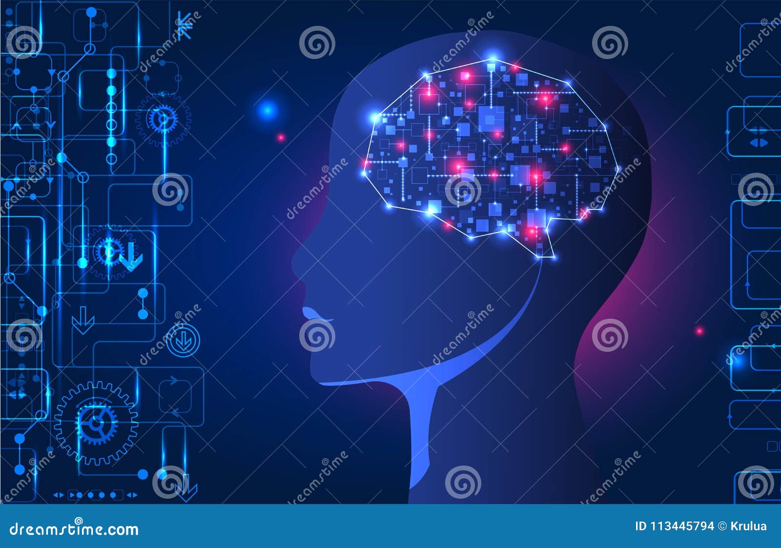 Artificial Intelligence Concept. Technology Background Stock Vector ...