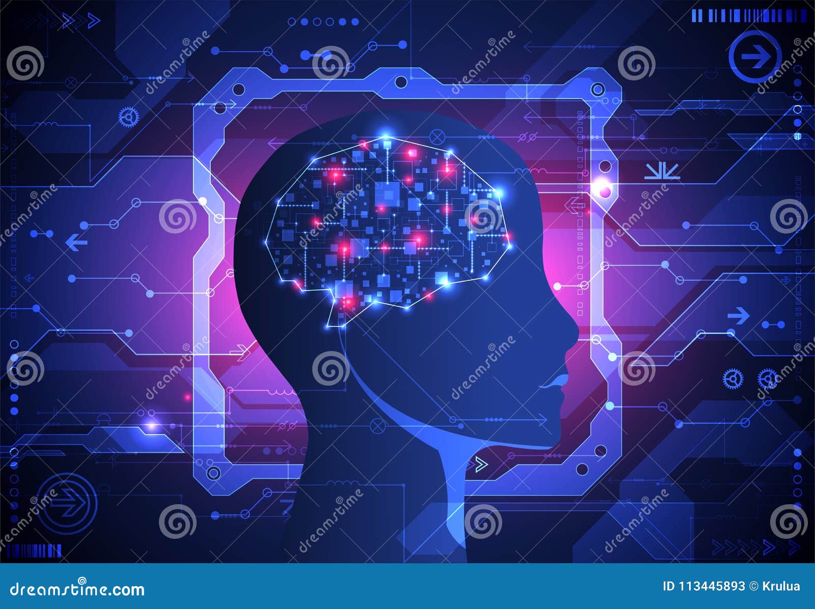 Artificial Intelligence Concept. Technology Background Stock Vector ...