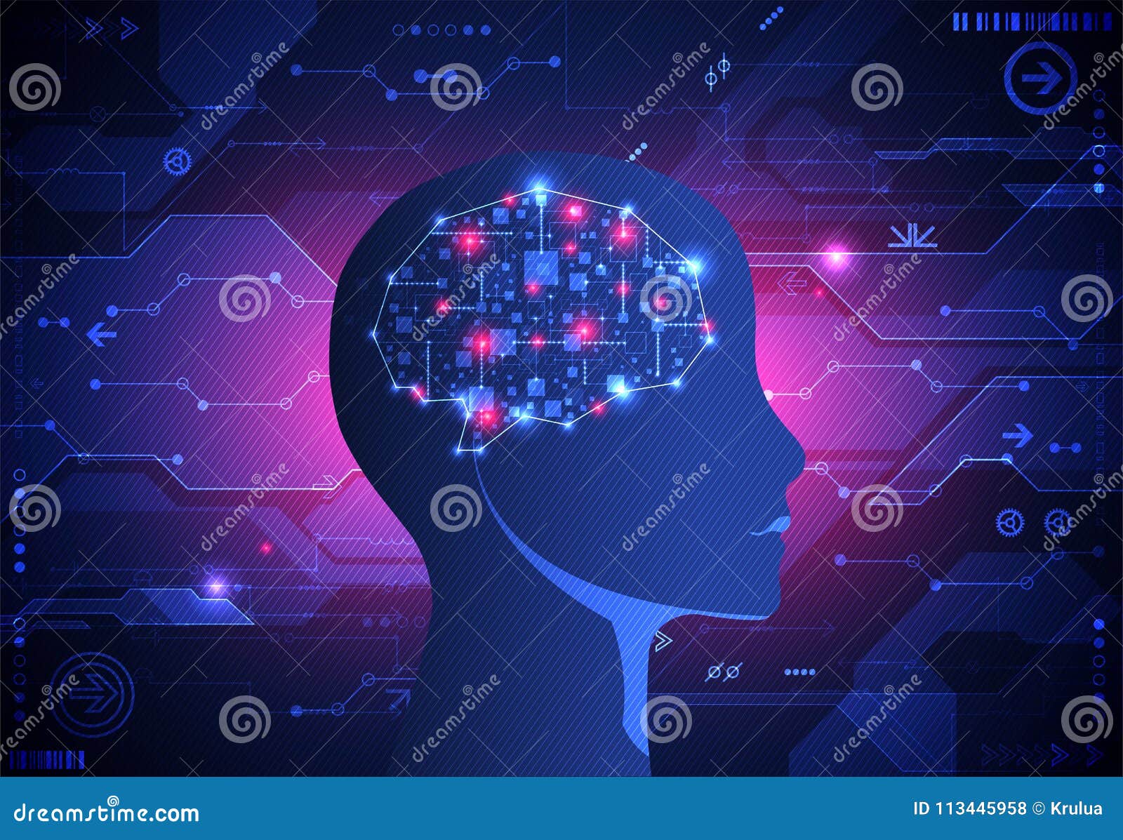 Artificial Intelligence Concept. Technology Background Stock Vector ...