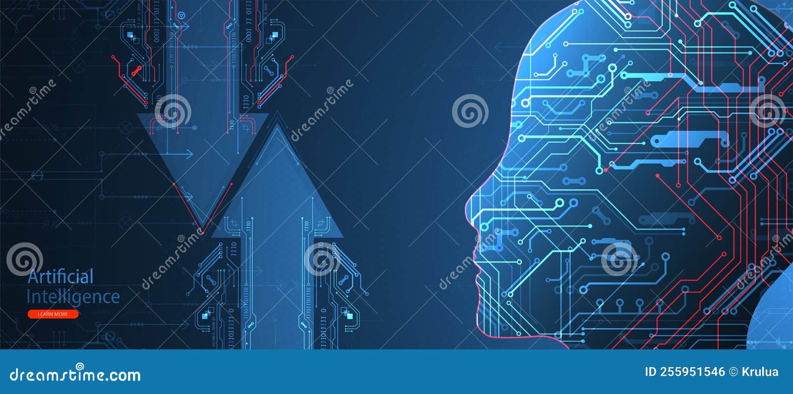 Artificial Intelligence Concept. Technology Background. Vector Science ...