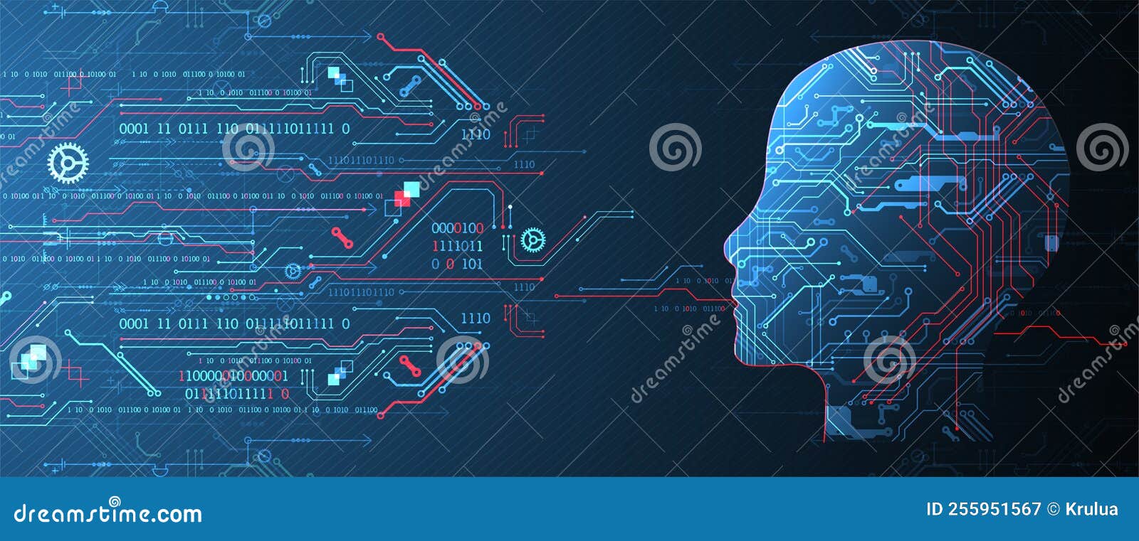 Artificial Intelligence Concept. Technology Background. Vector Science ...