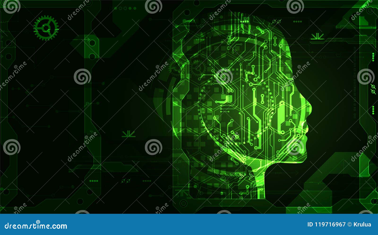 Artificial Intelligence Concept. Technology Background Stock Vector ...