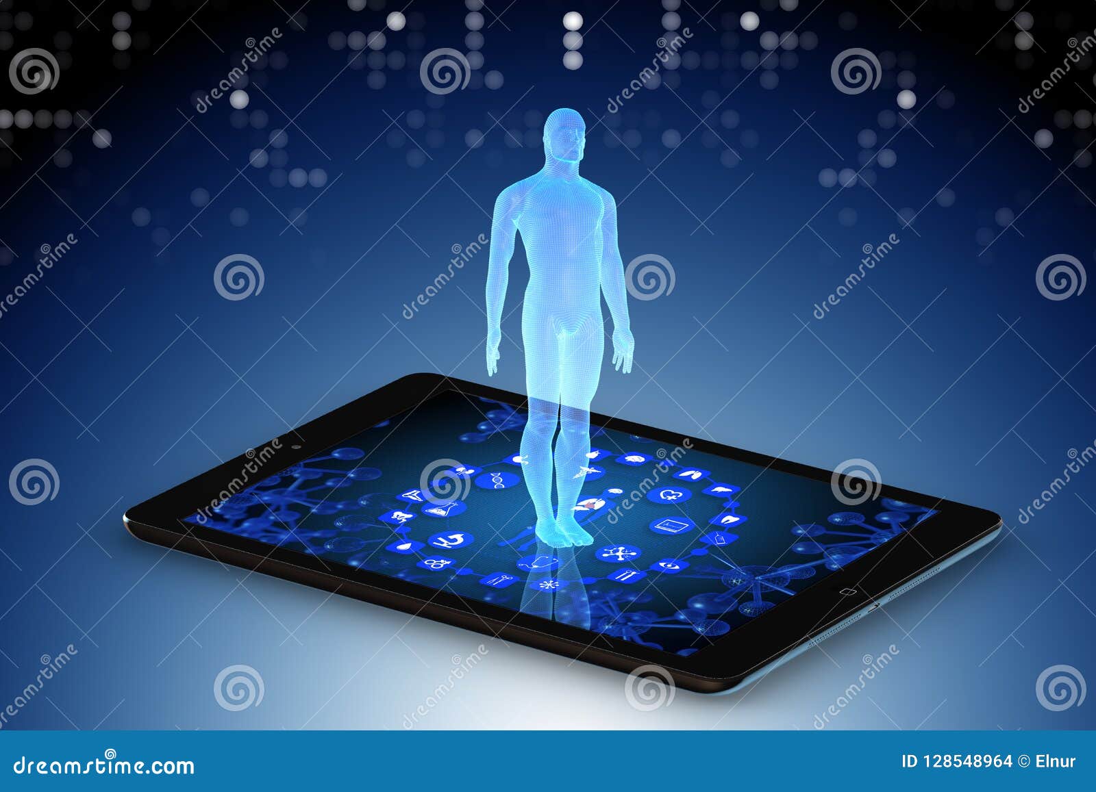 The Artificial Intelligence Concept in Telemedicine Stock Illustration ...
