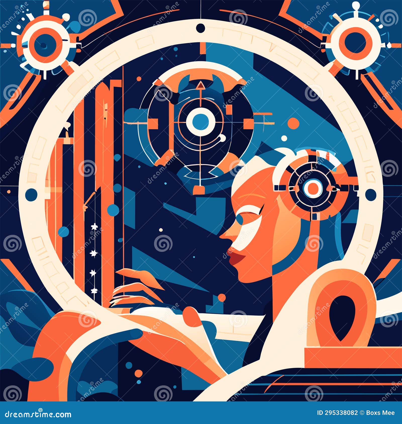 Artificial Intelligence Concept. Vector Illustration in a Flat Style ...