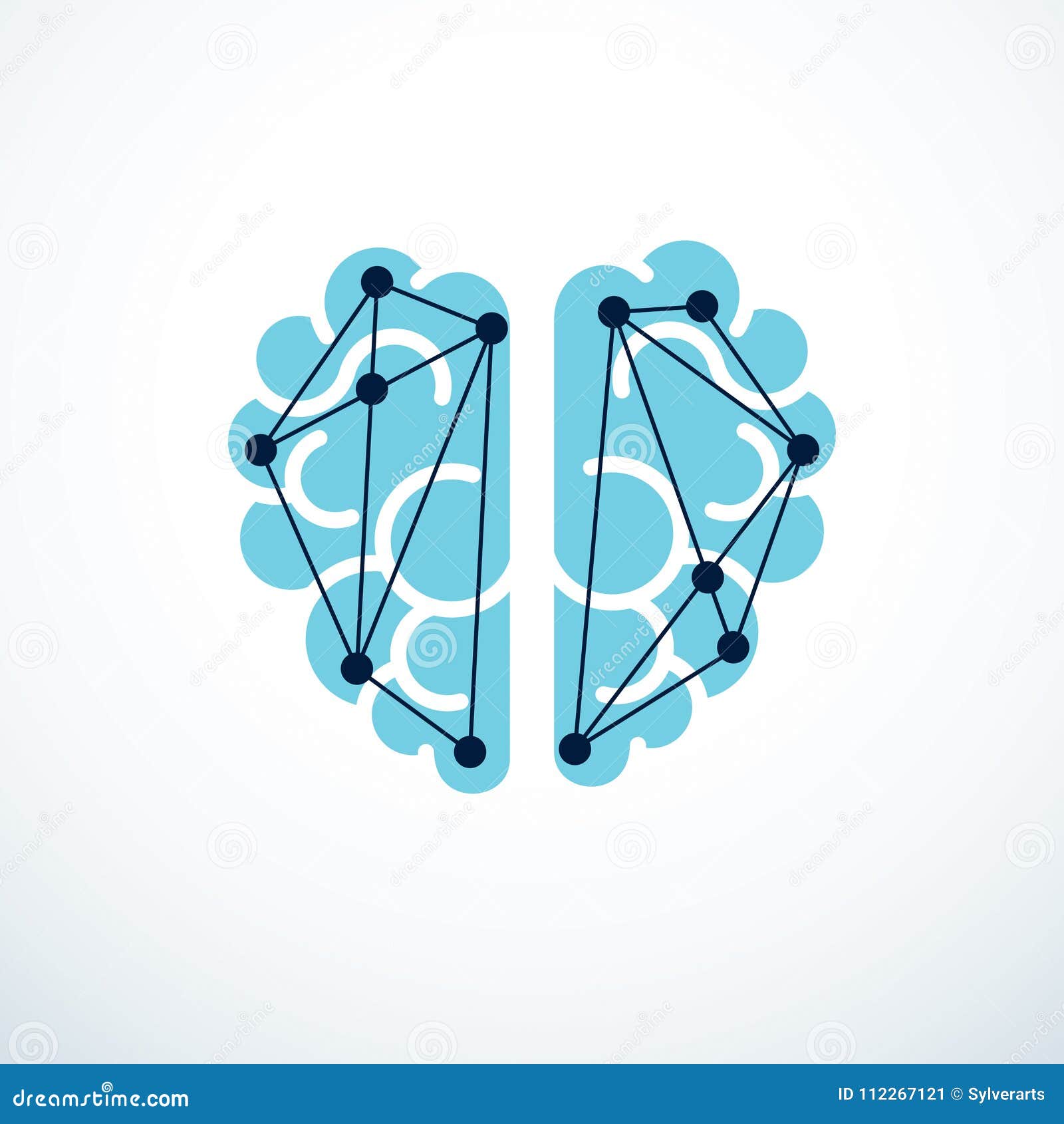 Artificial Intelligence Concept Vector Logo Design, Digital Mind Stock ...