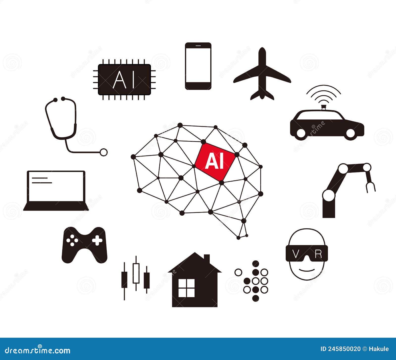 Artificial Intelligence Connect the Future, Vector Illustration Stock ...