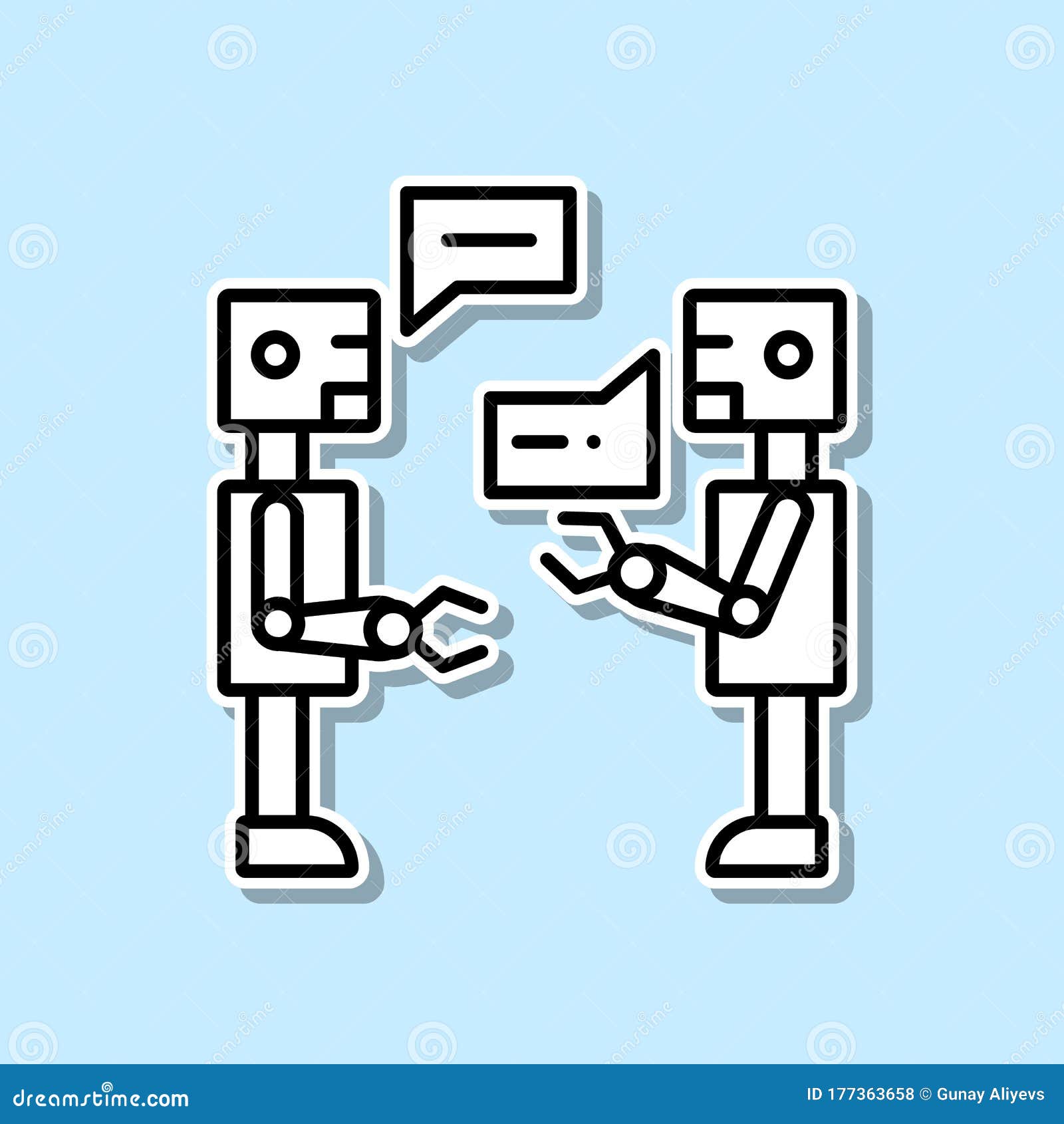 Conversation Sticker Design. Stickman Message Design. Good For Sticker ...