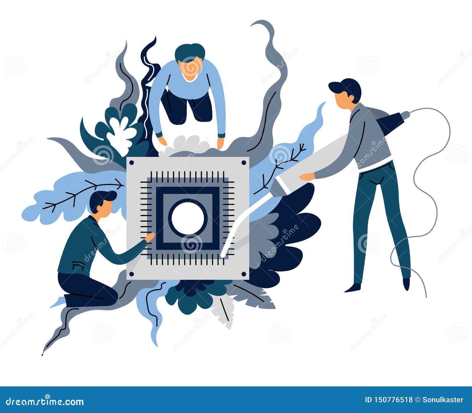 Artificial Intelligence Creation Microscheme Soldering and Programmers ...