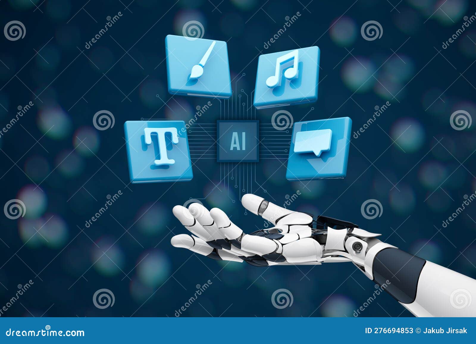 Artificial Intelligence and Creative Services Concept Stock Image ...