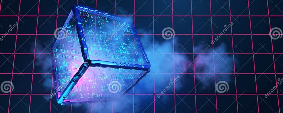 Artificial Intelligence, Cube with Numbers. Blockchain Technology Cubed ...