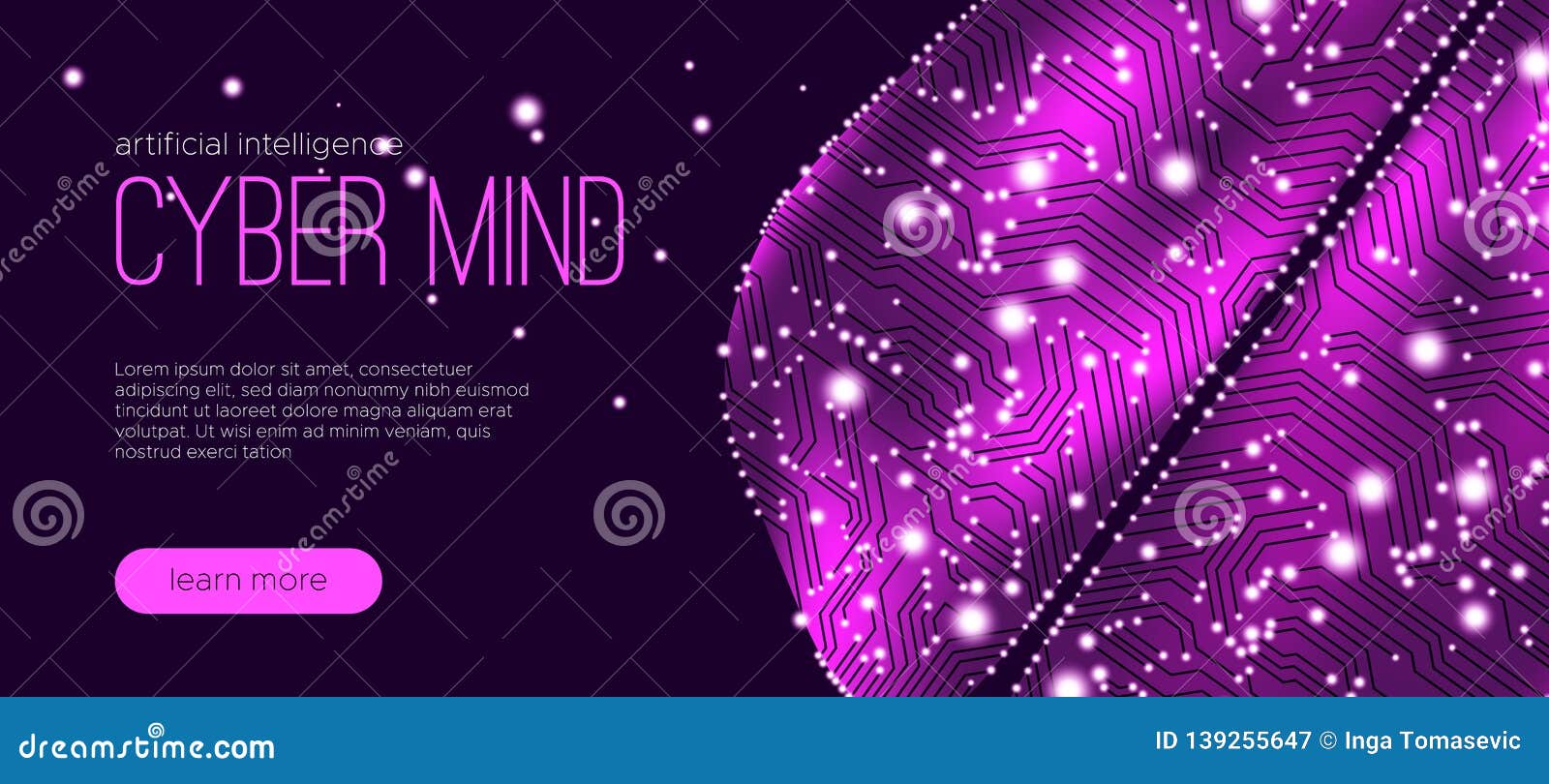 Cyber Mind Concept, Artificial Intelligence. Stock Vector ... Cyber Mind Concept, Artificial Intelligence. Stock Vector ...
