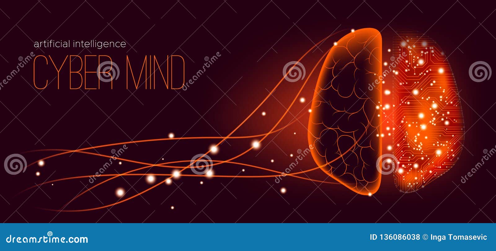 Artificial Intelligence and Cyber Mind Concept. Stock Vector ...