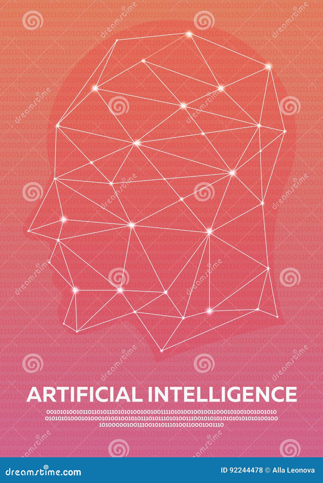 Artificial Intelligence, Cybernetic Brain, Binary Code. Vector ... Artificial Intelligence, Cybernetic Brain, Binary Code. Vector ...