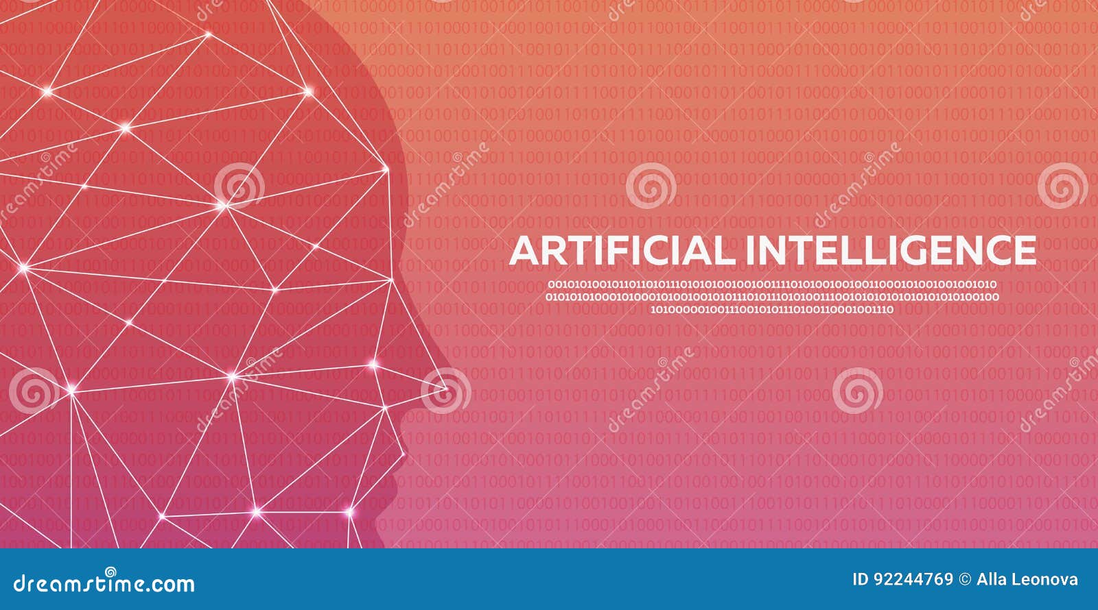 Artificial Intelligence, Cybernetic Brain, Binary Code. Vector ... Artificial Intelligence, Cybernetic Brain, Binary Code. Vector ...